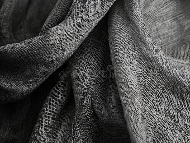 Black and White Photo of a Piece of Cloth with a Pattern Stock Image ...