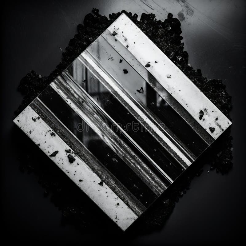 Mirrored Realms: a Captivating Black and White Tintype Photograph Stock ...