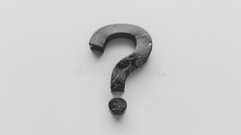 Black and White Photo of a Question Mark, Suitable for Educational ...