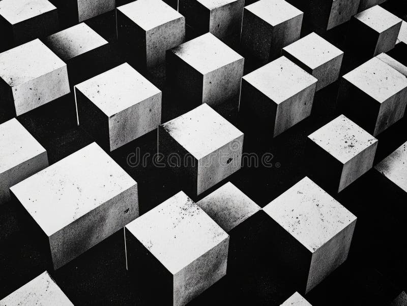 Concrete Blocks Stack stock photo. Image of monochrome - 376846982