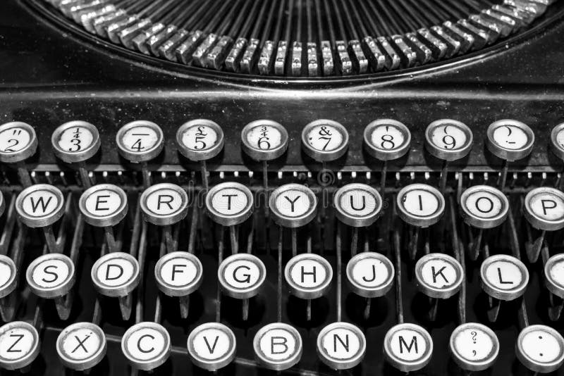 Vintage Black And White Photography Typewriter