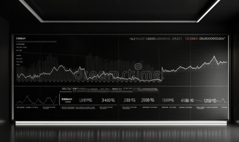 A Black and White Wall with a Chart Stock Illustration - Illustration ...