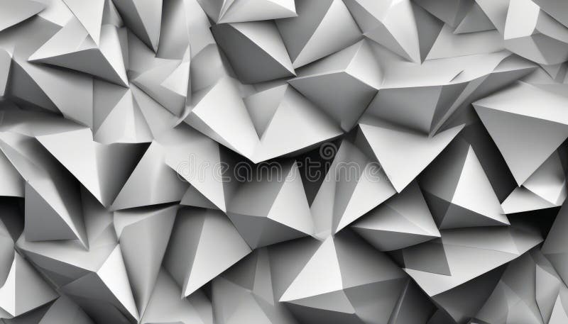 A Black and White Photo of a Wall with Many Triangles Stock ...