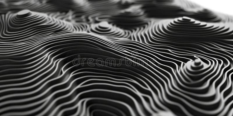 Black and White Photo of Wavy Surface Texture Stock Illustration ...