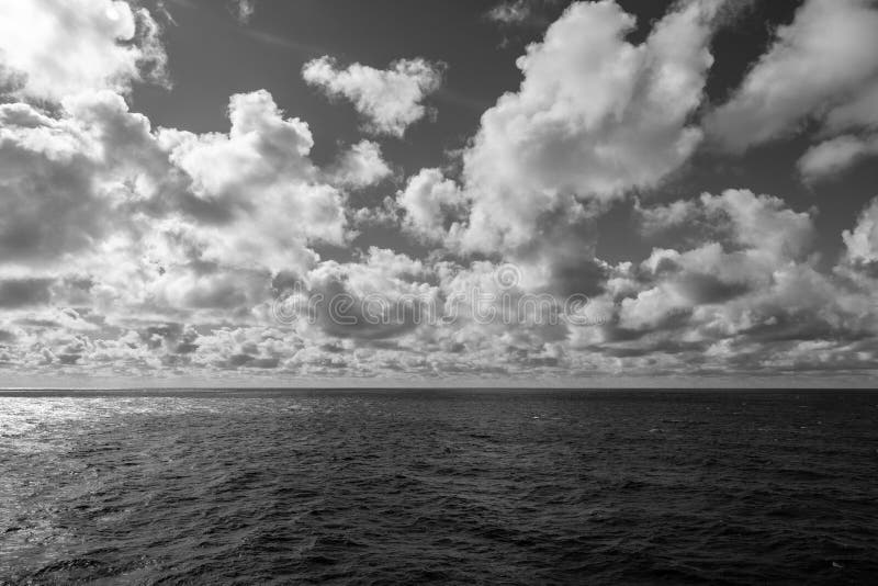 Calm and Deep Sea Horizon Seen from Above, Relaxation Background Stock ...