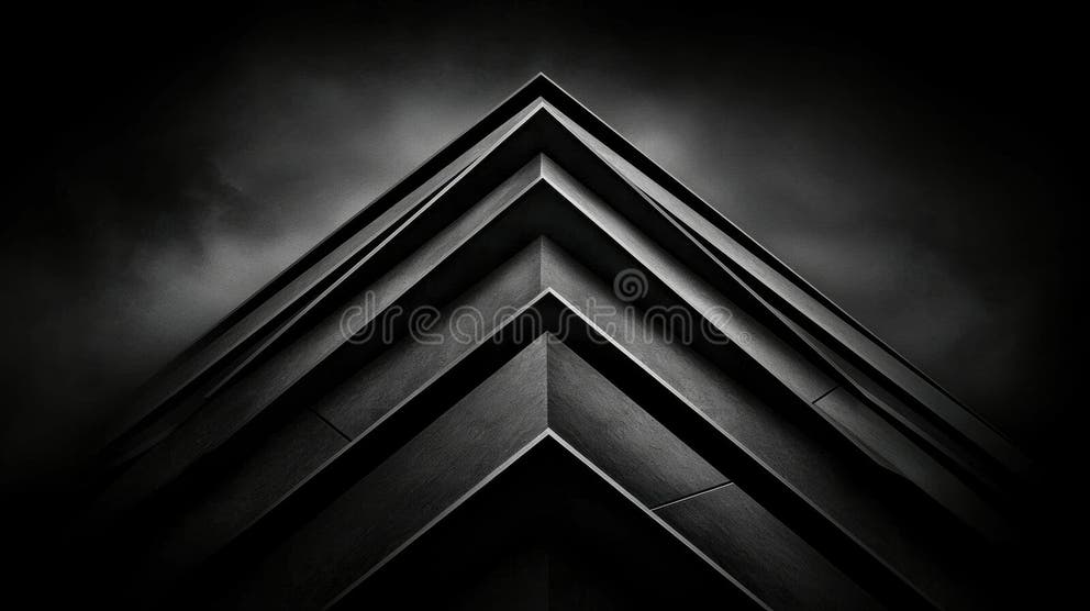 A Black and White Photograph of a Building S Exterior, Featuring a ...