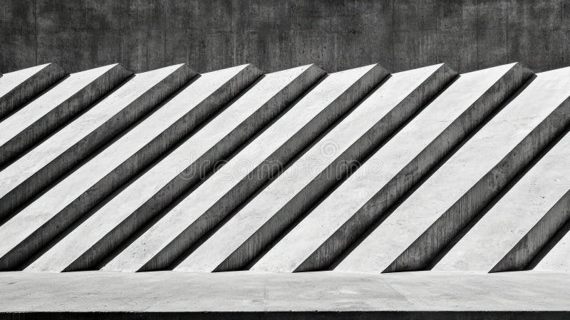 Black White Photograph Concrete Wall Series Diagonal Lines Stock Photos ...