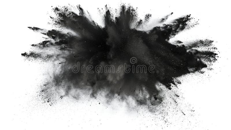 A Black and White Photograph of a Dust Cloud in Motion Stock Image ...
