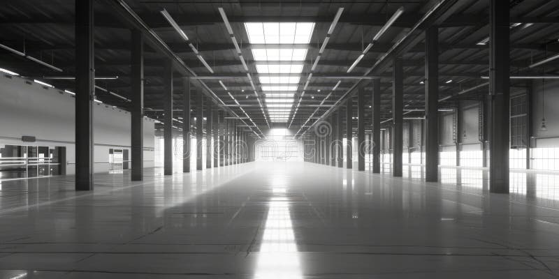 Black and White Photograph of an Empty Building Facade with No Signs of ...