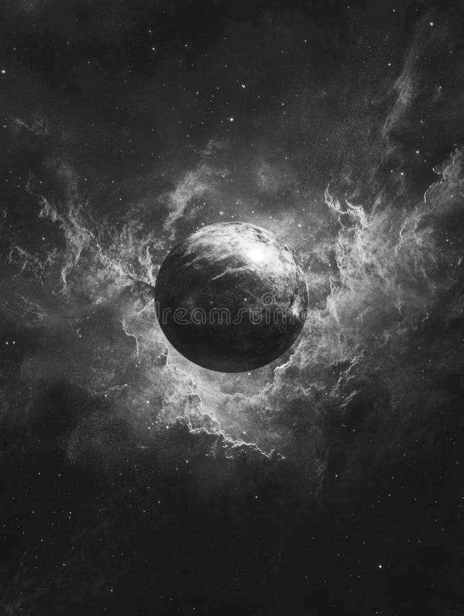 Black and White Planet stock photo. Image of technology - 380317586