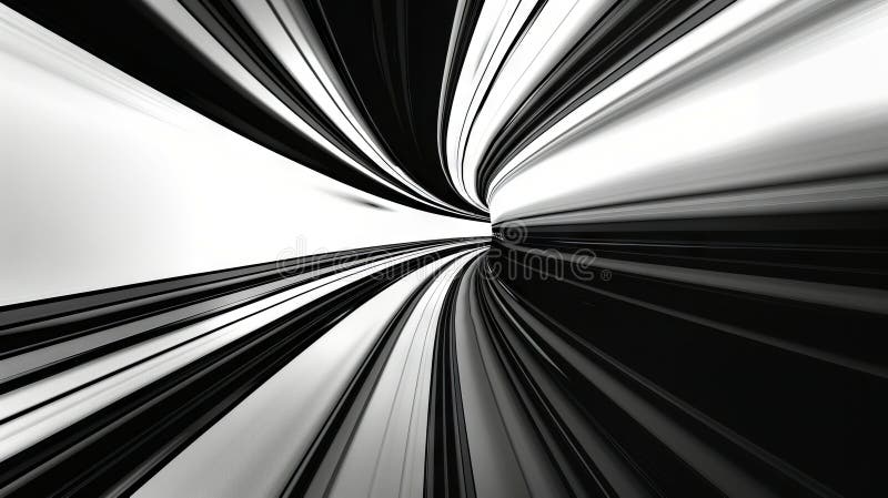 Black and White Photograph of a Tunnel Stock Photo - Image of symmetry ...