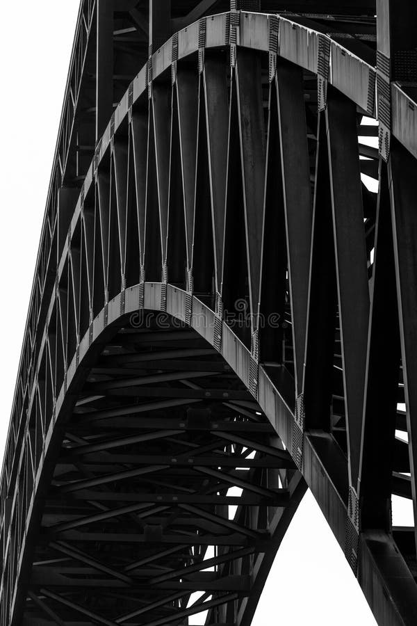 Black and White Photograph of the Underside of a Bridge Stock Image ...