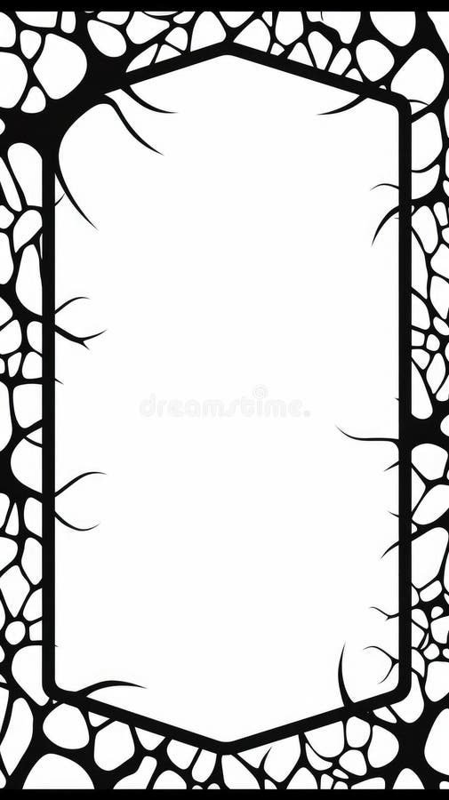 A Black and White Picture of a Frame Made of Rocks. Frame with Copy ...