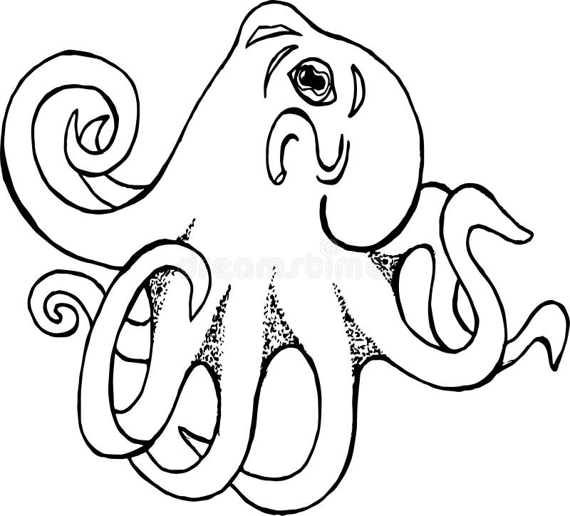 Octopus, tattoo stock vector. Illustration of contour - 15305910