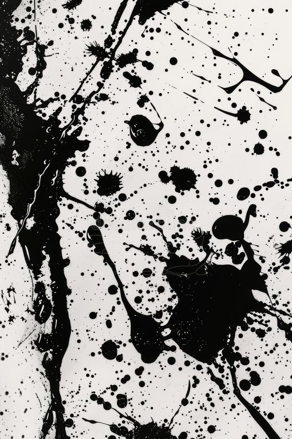 Black and White Picture of Paint Splatters, Suitable for Various Design ...