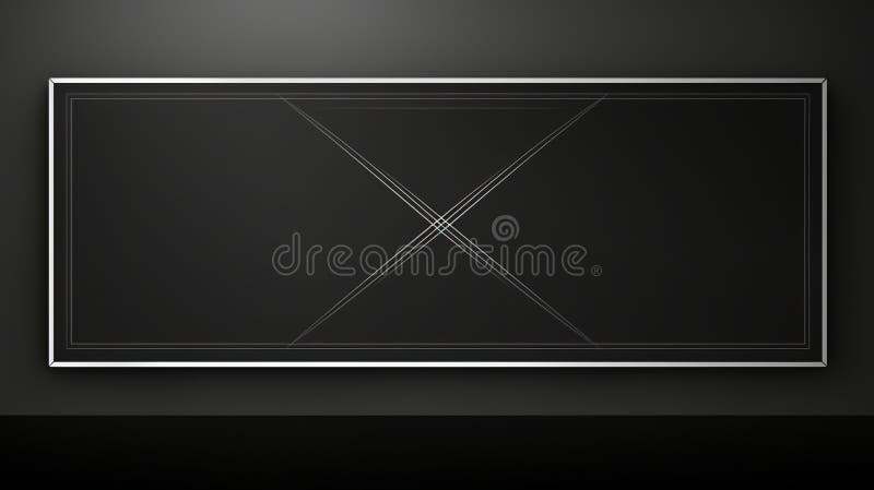 A Black and White Picture of a Tv Screen on a Wall Stock Image - Image ...