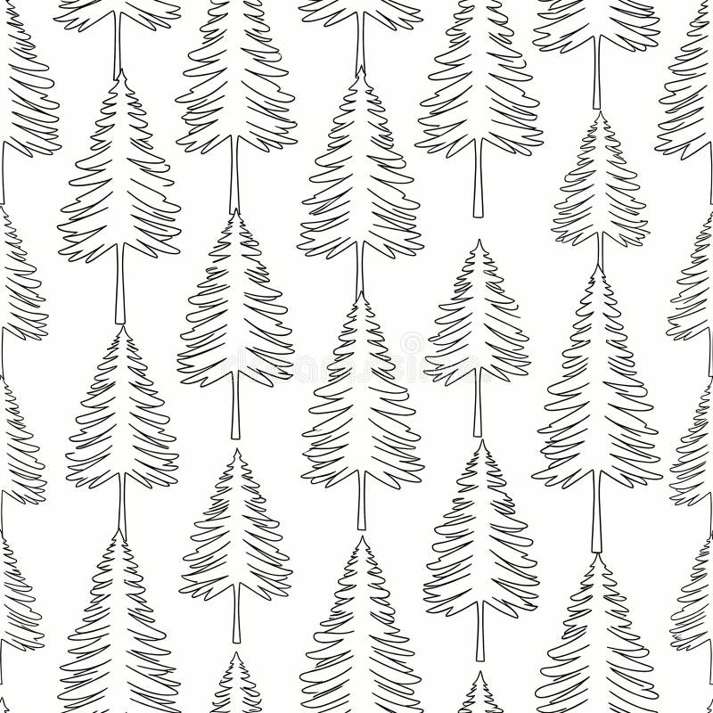 Stylized Tree Vector Art Black White Decorative Foliage Design Stock Photos - Free & Royalty ...
