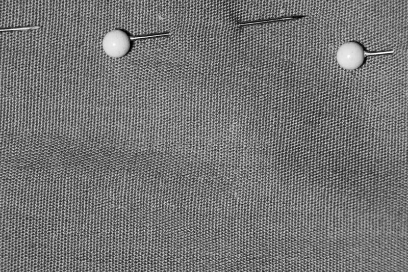 Monochrome Pins with Balls Stuck in a Fabric Stock Photo - Image of ...