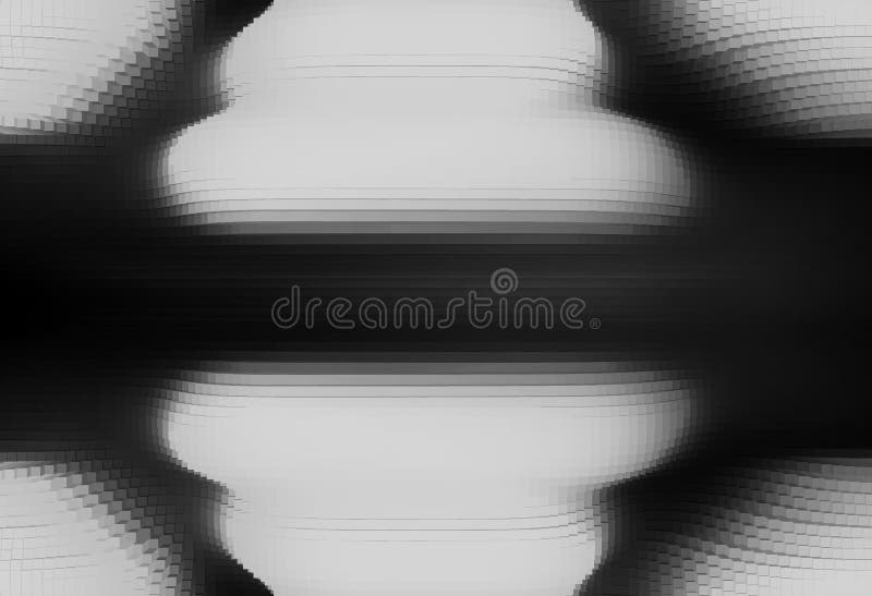 Black and White Pixel Blocks World Landscape Backdrop Stock ...