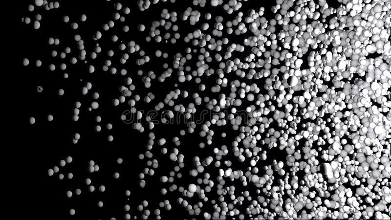 Black and White Pixel Particles Massive Explosion Pieces 3D ...