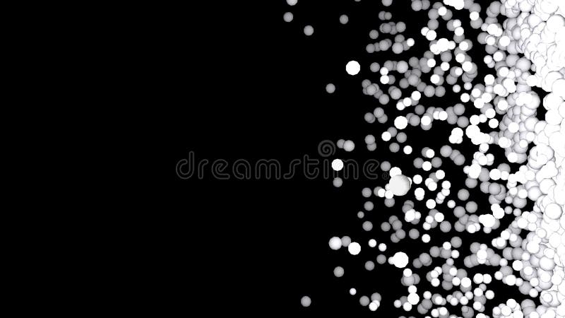 Black and White Pixel Particles Massive Explosion Pieces 3D ...