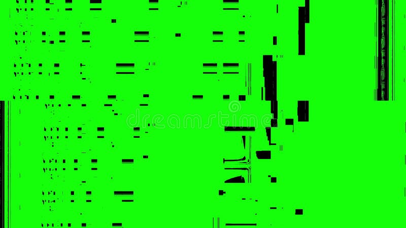 Black and White Pixel Motion Glitch Effect on Green Chroma Key ...