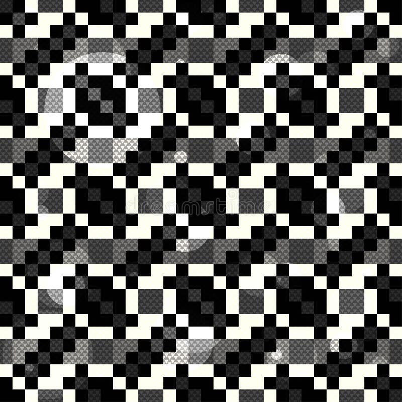 Black and White Pixels of Polygons Abstract Seamless Geometric ... Black and White Pixels of Polygons Abstract Seamless Geometric ...