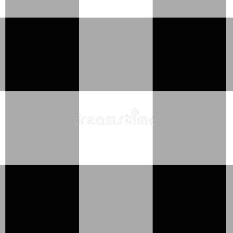 Black and White Plaid Large Scale Stock Illustration - Illustration of ...