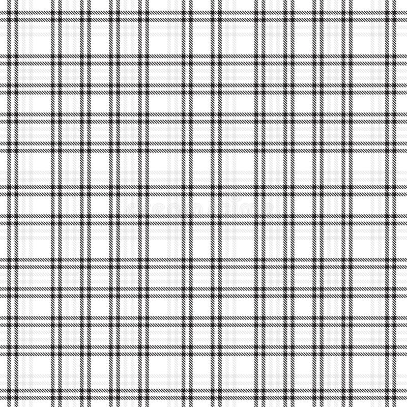 Black and White Plaid Tartan Seamless Pattern Stock Vector ...
