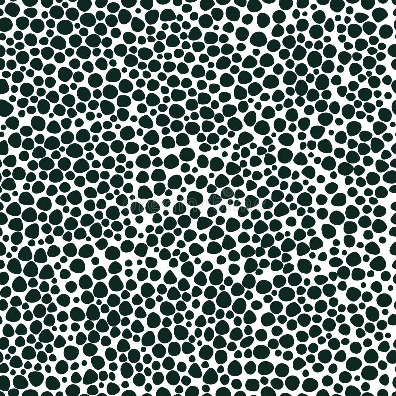 Black and White Polka Dot. Seamless Repeat Pattern of Circles, Points ...