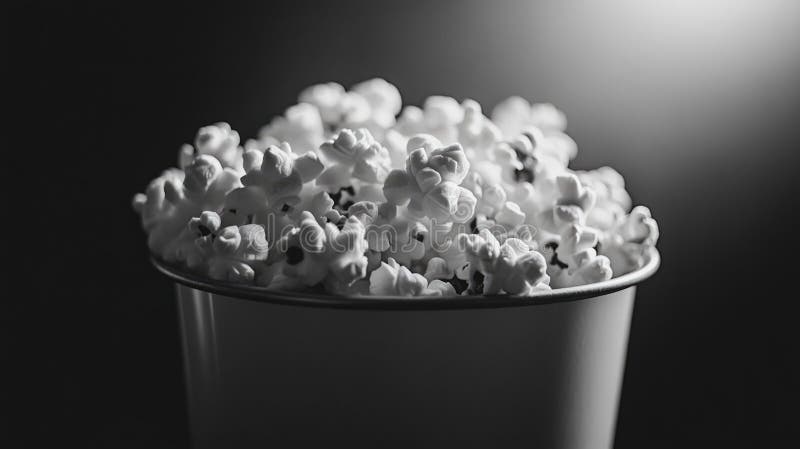 Black and White Popcorn Bucket Stock Image - Image of food, popcorn ...