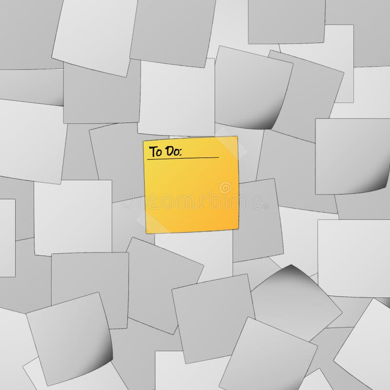 Post it Background with Text Stock Illustration - Illustration of curve ...