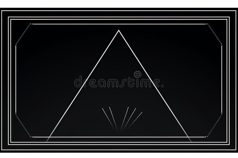 A Black and White Poster with a Triangle in the Middle Stock ...