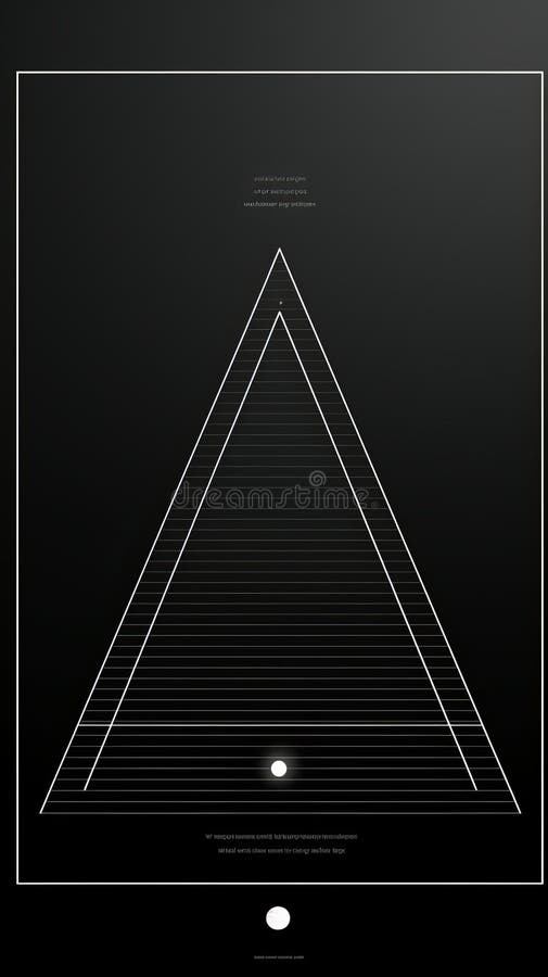 A Black and White Poster with a Triangle in the Middle Stock ...