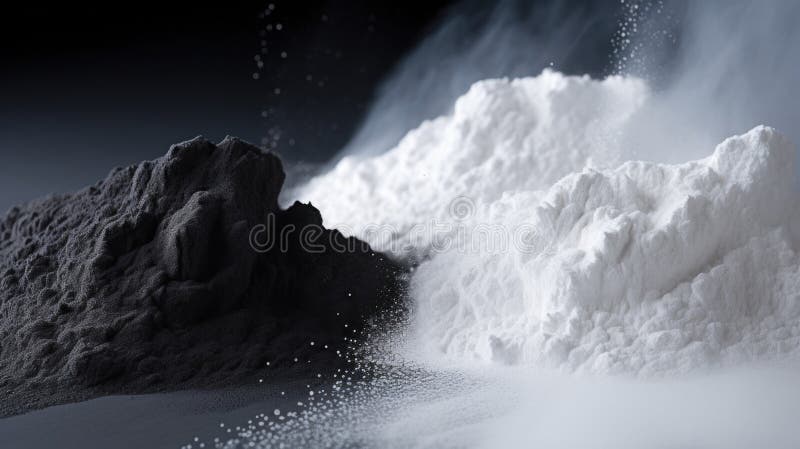 Black and White Powder Dance Stock Illustration - Illustration of ...