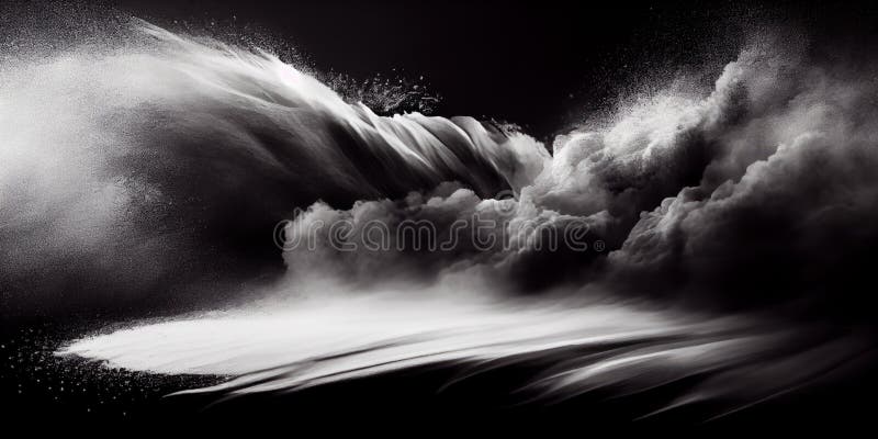 Black and White Powder Explosion Abstract Background. Stock Photo ...