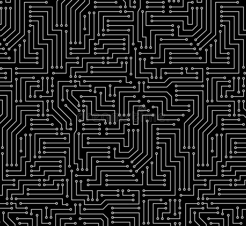 Seamless Hi-tech Electronic Vector Pattern Stock Vector - Illustration ...