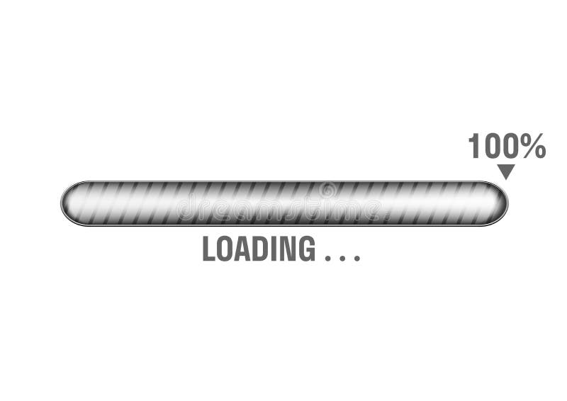 Black and White Progress Loading Bar Vector Illustration Stock Vector ...