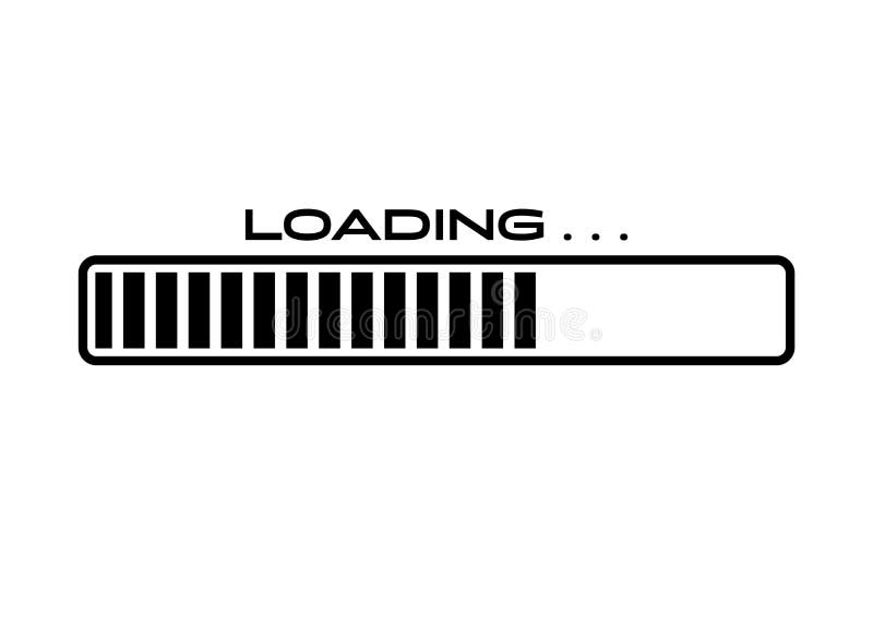 Black and White Progress Loading Bar Stock Vector - Illustration of ...