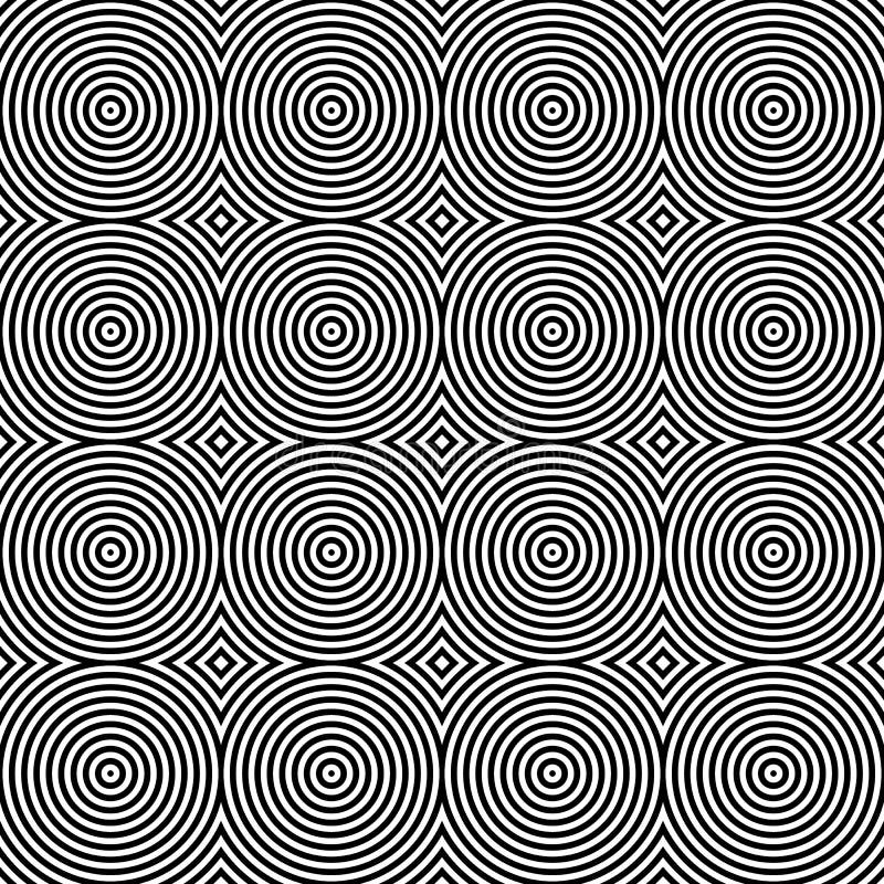 Black And White Psychedelic Circular Textile Stock Vector ...