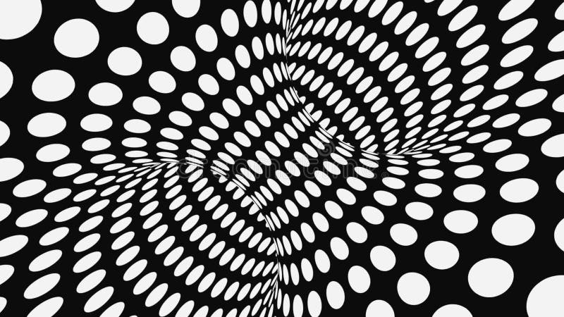 Hypnotic Black and White Box Line Optical Illusion Pattern. Stock Video ...
