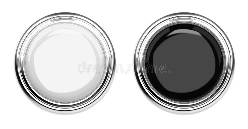 Black Push Button. Alarm Sign, Top View Stock Illustration ...