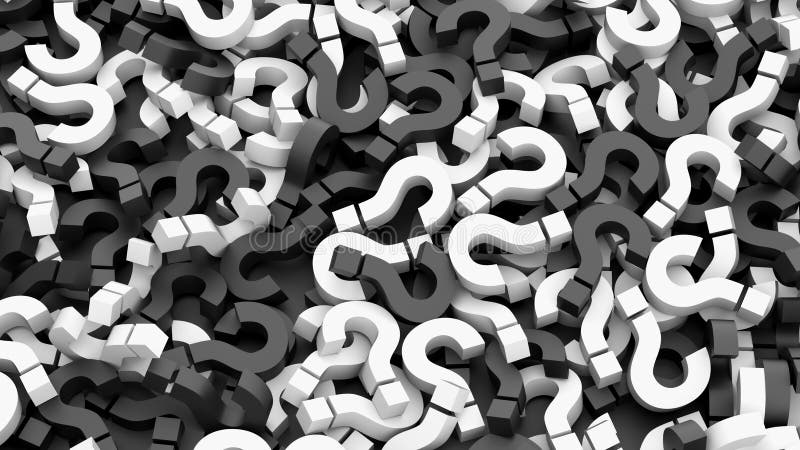 Black and White Question Marks Stock Illustration - Illustration of ...