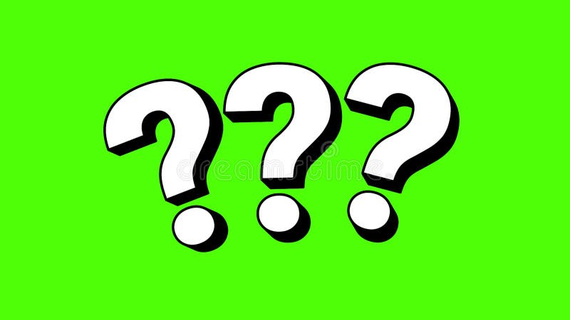 Black and White Question Marks with Green Screen 4K Green Screen ...