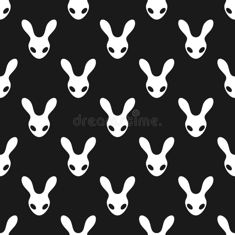 Rabbits Black White Stock Illustrations – 2,490 Rabbits Black White ...