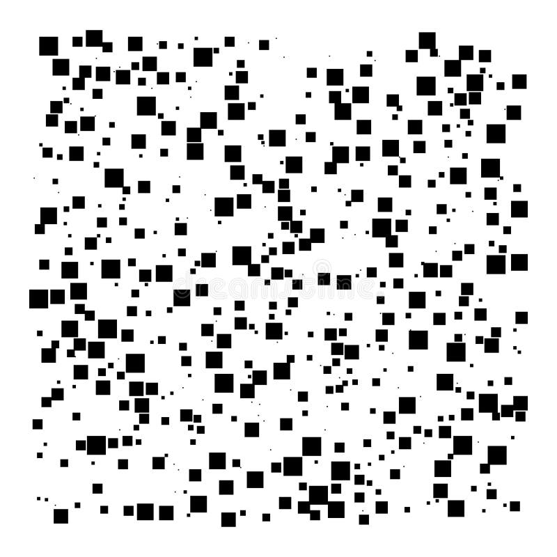 Black and White Random Squares, Checkered Pattern. Random Mosaic Stock ...