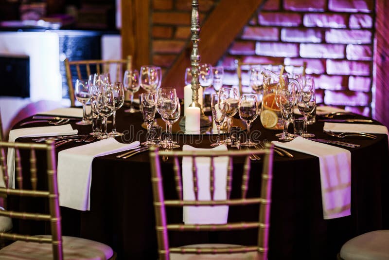 Black and White Reception Table Stock Photo - Image of colors, party ...