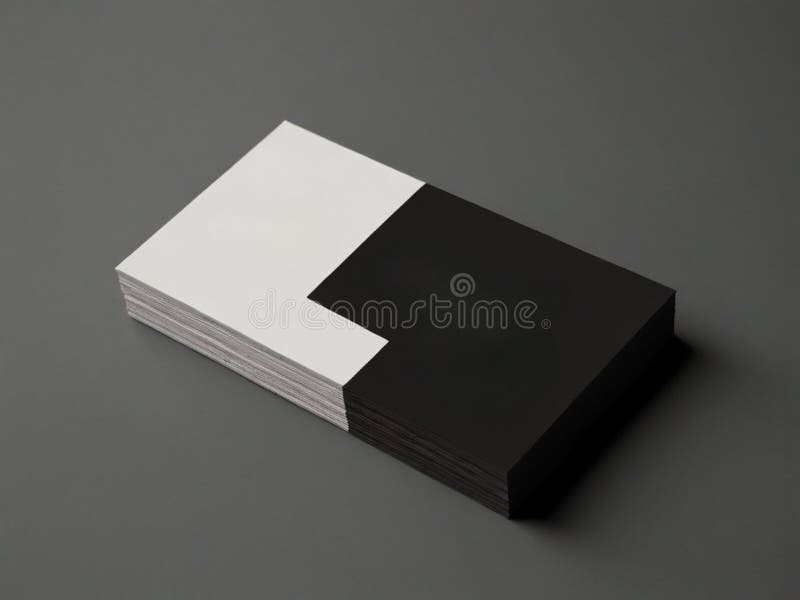 Black and White Rectangular Business Card for Businessmen Stock ...