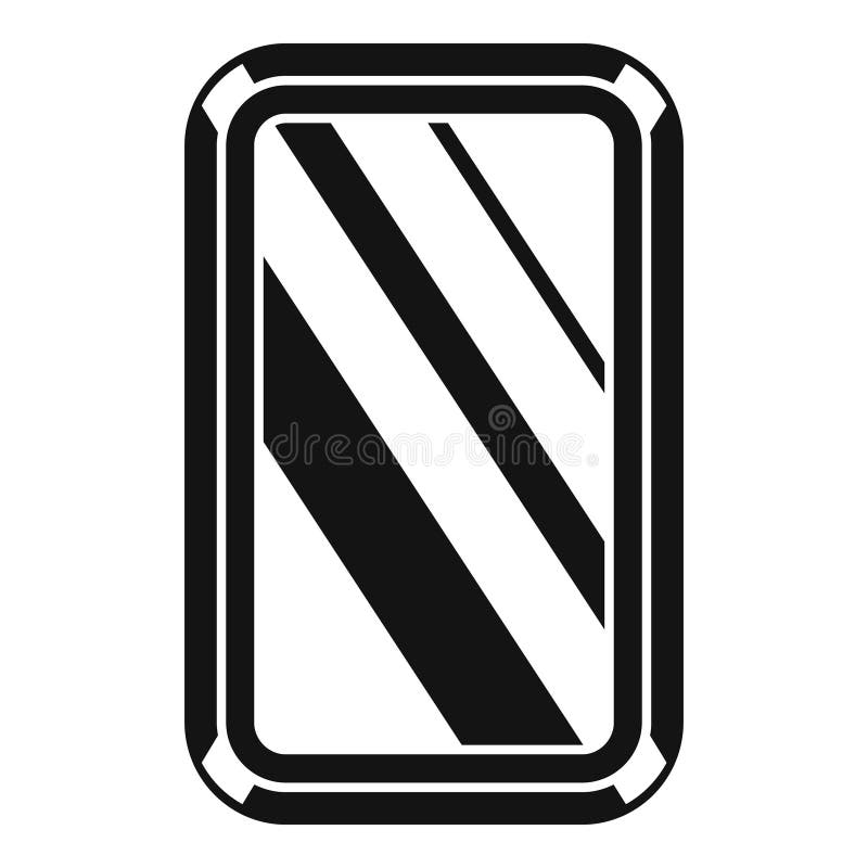 Black and White Rectangular Mirror Reflecting Light Beams Icon Stock ...