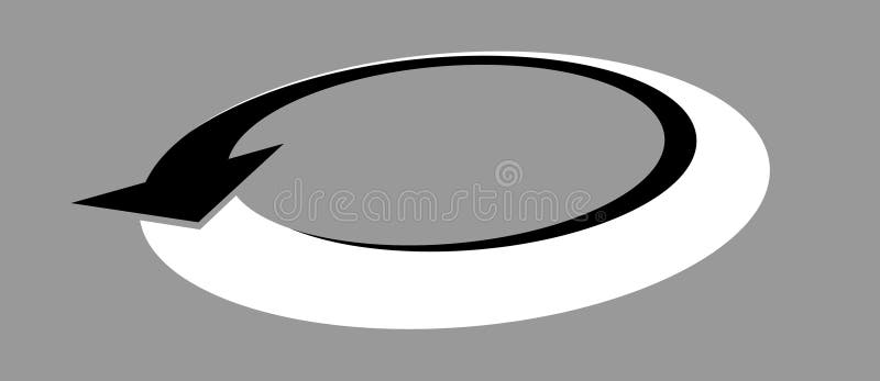 Black and White Recycling Circulation Vector Arrows Icon. Eco Refresh ...